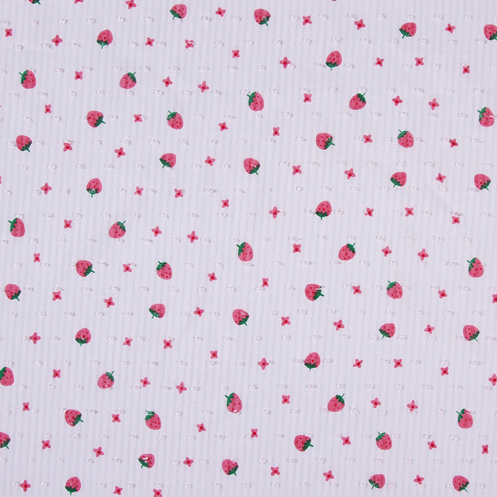 Strawberry Fabric Strawberry Print Cotton Fabric With 3D - Etsy