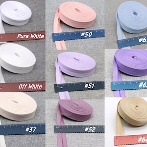 0.59"/1.5 Cm Wide Folded Bias Binding, Cotton Bias Tape Overlock Strip ...