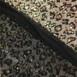 Sparkling Leopard Sequin Fabric, Sequins Fabric, Embroidery Sequins ...
