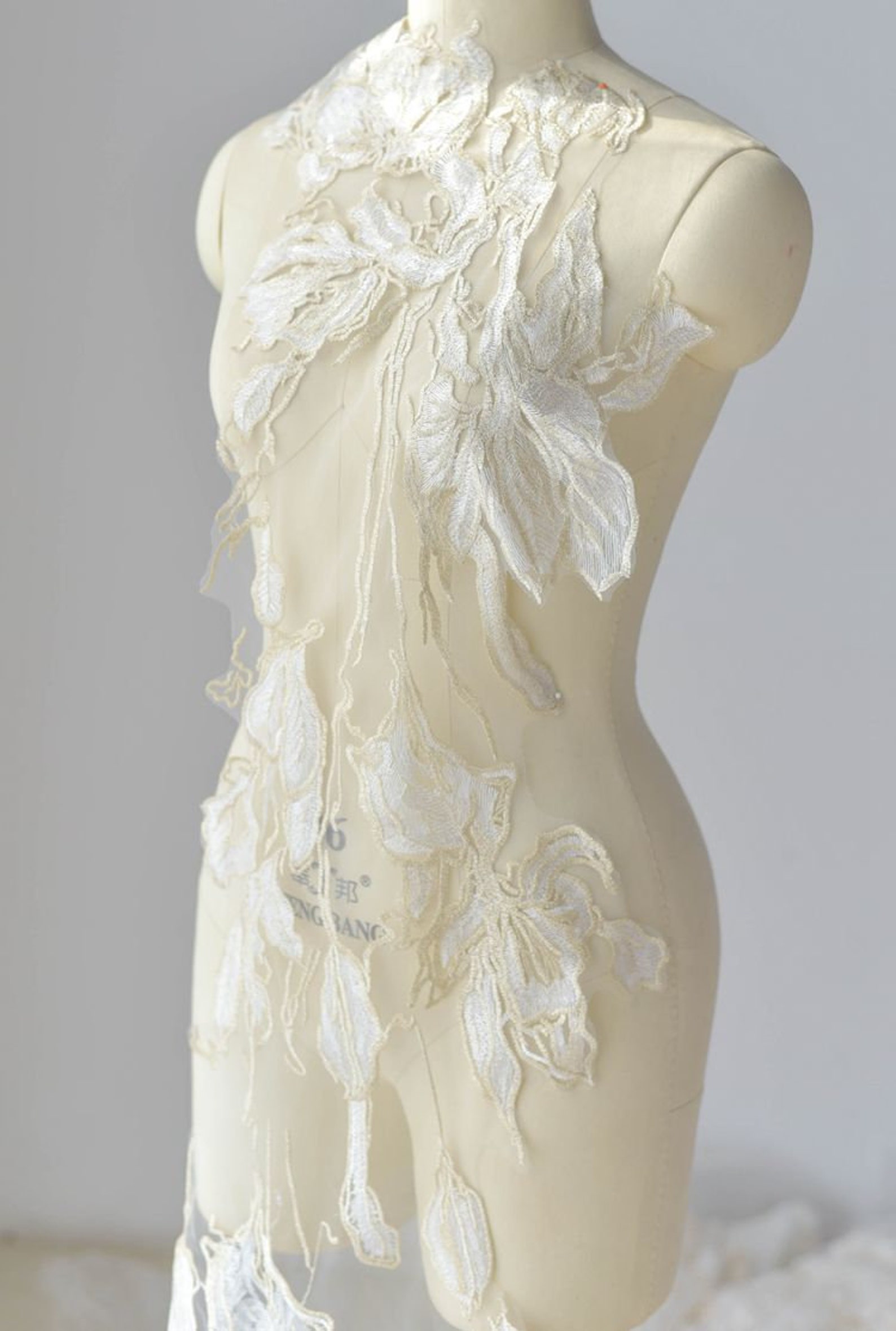 Luxury Gold Embroidered Lace Appliqueelegant Embroidered Mesh | Etsy