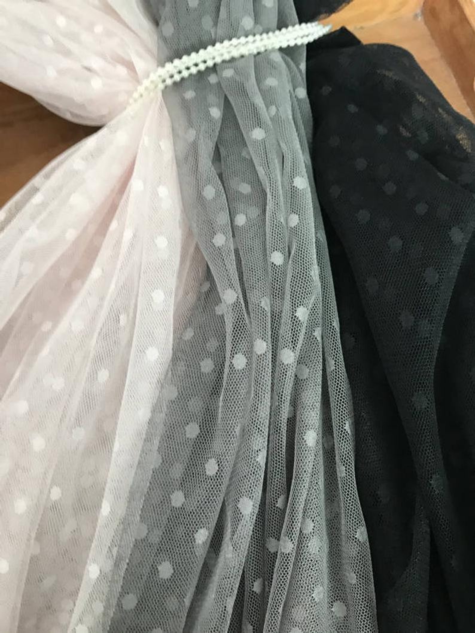 Dotted Fabric Polka Dot Print Tulle Mesh Lace Fabric Soft - Etsy