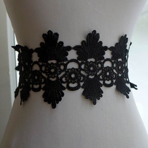 Black Lace Trim With Scalloped Design for Sashes Bridal - Etsy