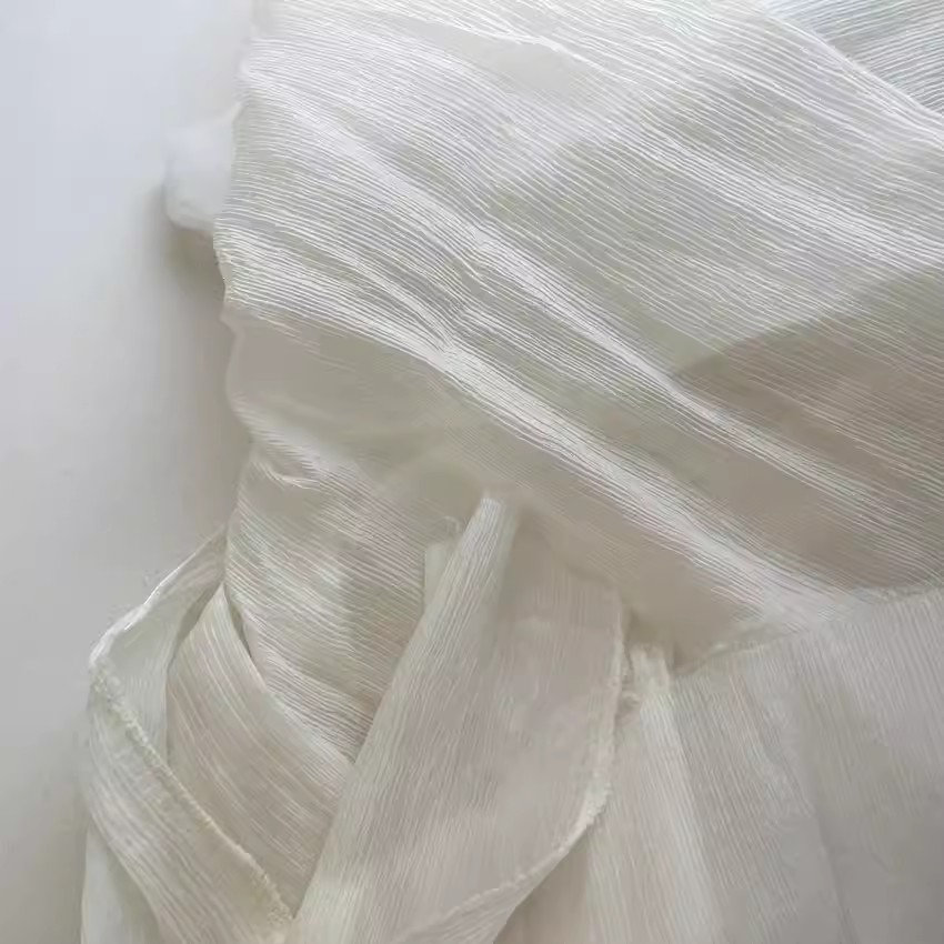 Soft Pleated Chiffon Fabric, Light Weight Slim Ruffle Chiffon Lace ...