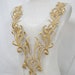 Gold Lace Collar Gold Lace Applique Collar Gold Lace - Etsy