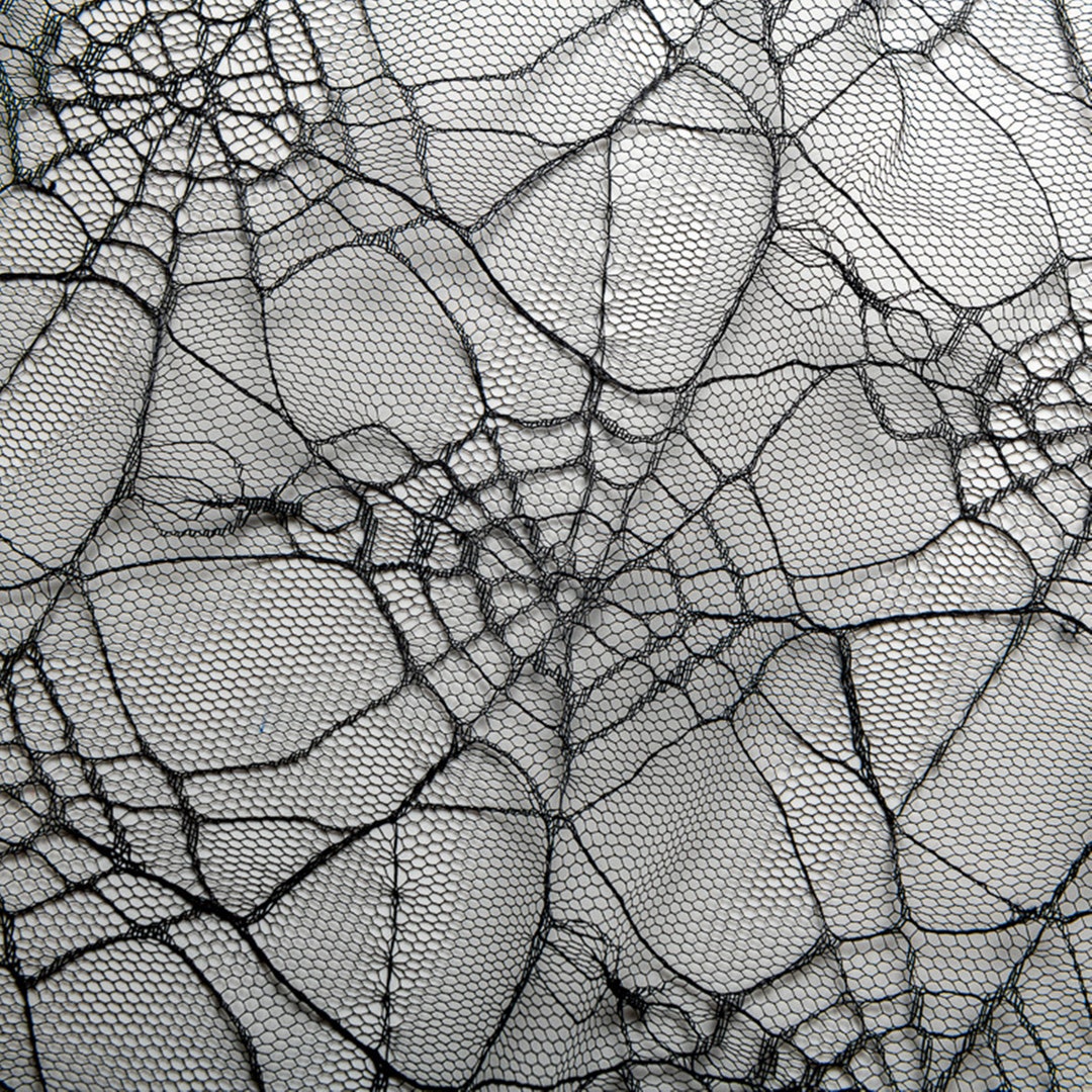 Black Spiderweb Embroidery Fabric, Halloween Spiderweb Fabric ...