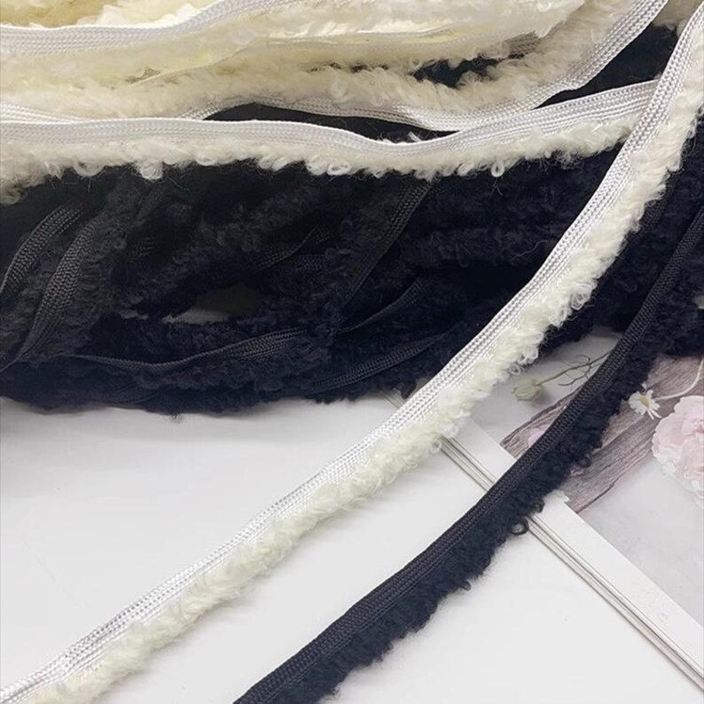 0.59" Wide Shinny Fluffy Trim, Solid Color Trim for Doll Dress, Collar ...