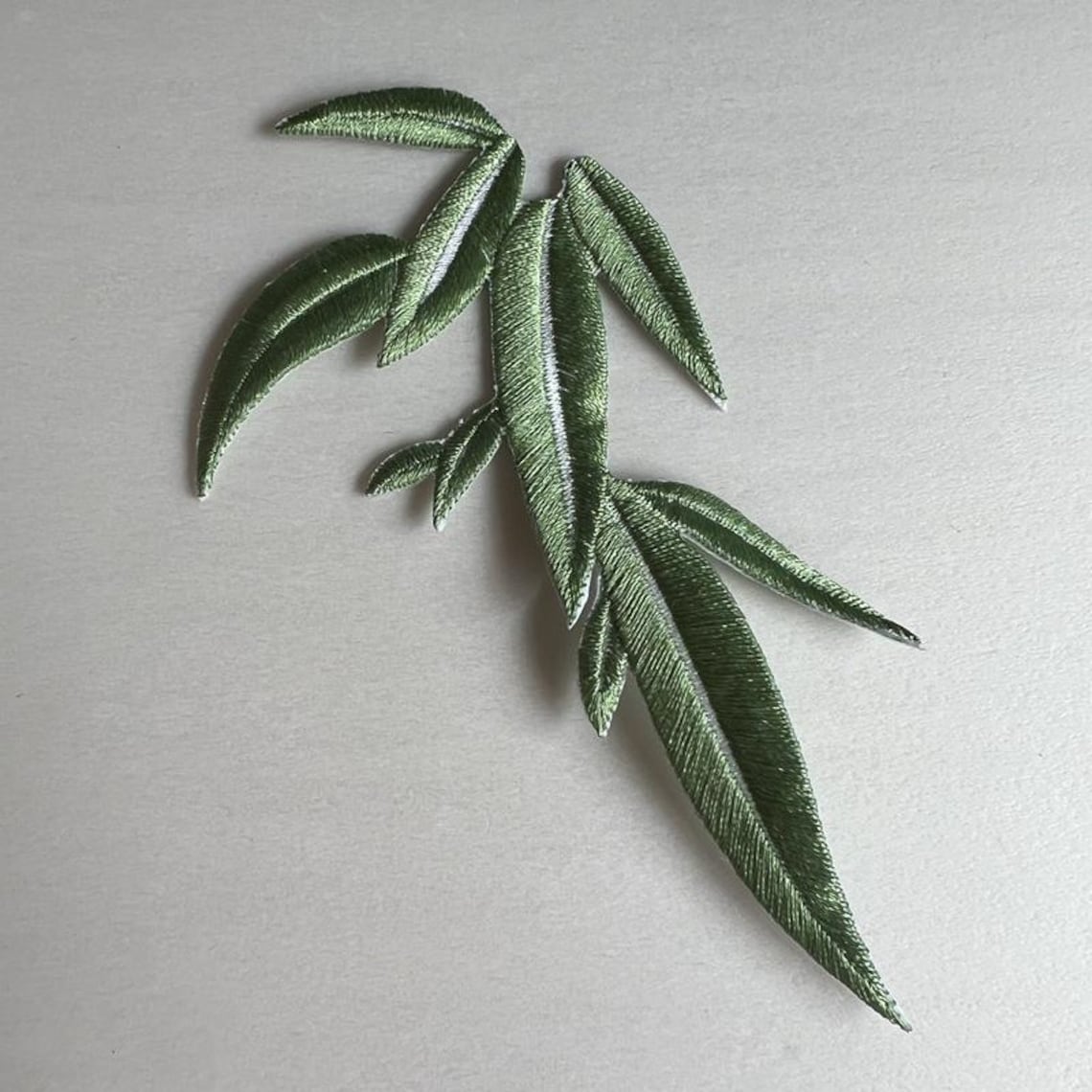 Unique Bamboo Leaves Applique, Iron-on Embroidery Leaf Patch for Prom ...