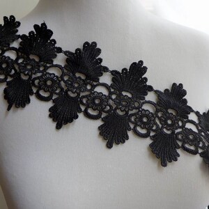 Black Lace Trim With Scalloped Design for Sashes Bridal - Etsy