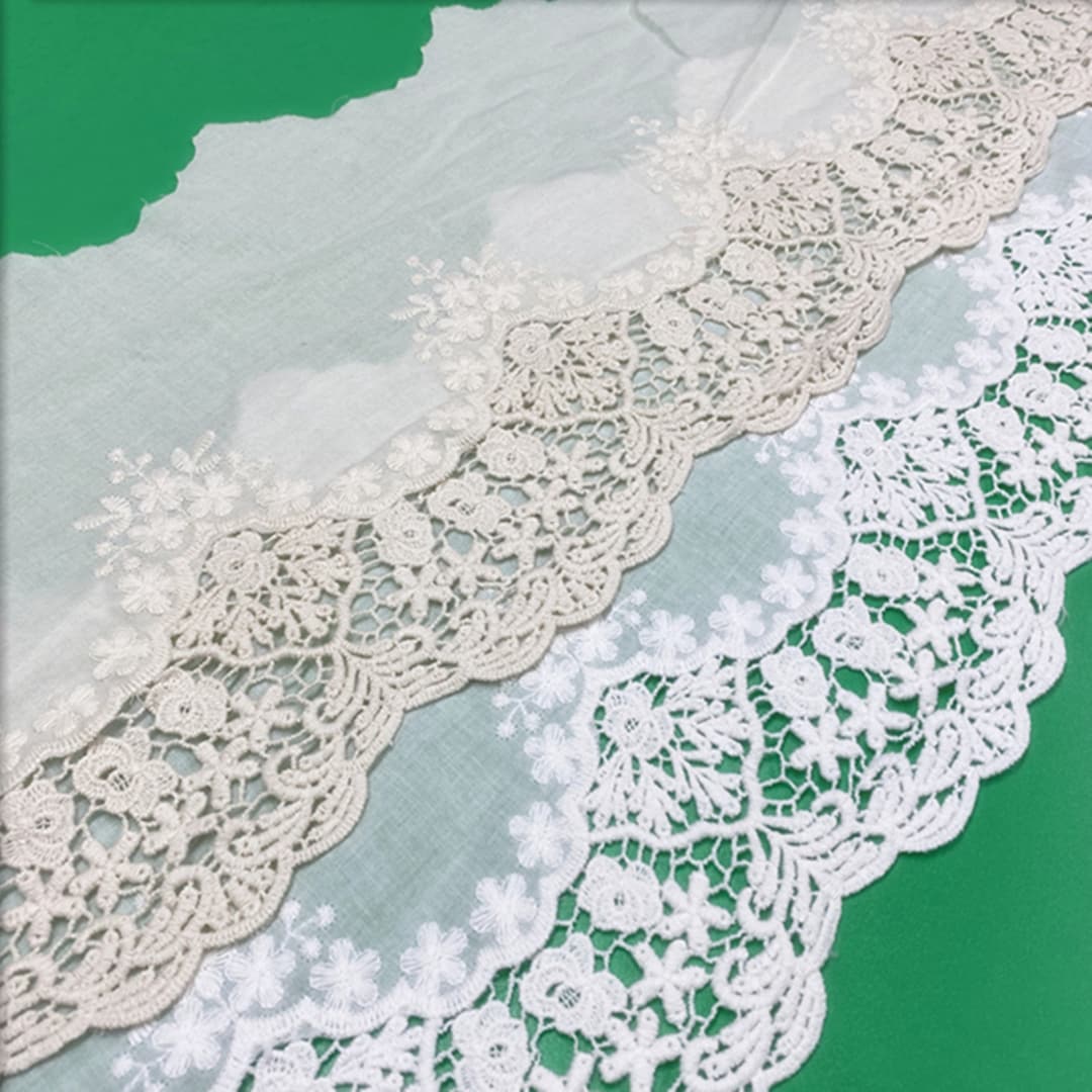7.8 Width Cotton Lace Trim, Retro Cotton Lace, Embroidery Cotton Lace ...