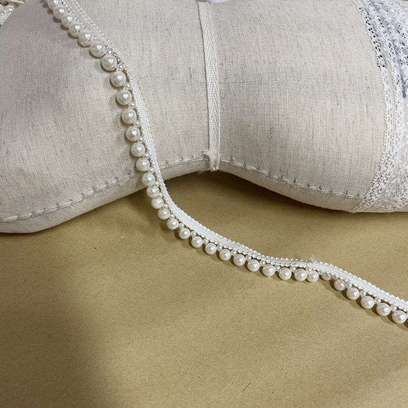 Pearl Trim Pearl Ribbon Pearl Beaded Lace Trim Bridal Sash - Etsy