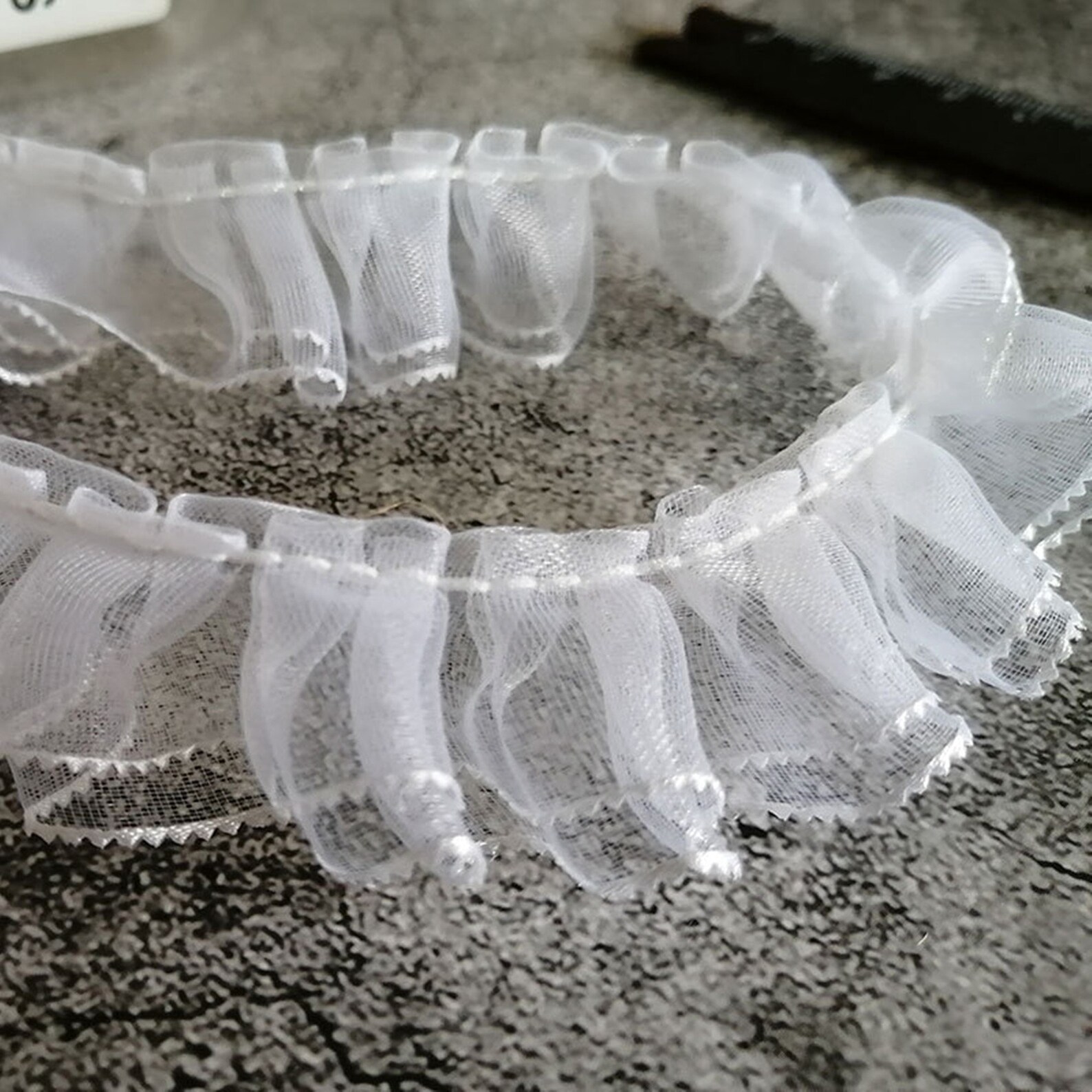 Double Layers Ruffle Lace Trim Ruffled Gauze Net Mesh Lace - Etsy