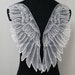 Pair of Large Organza Embroidered Angel Wing Lace Applique, off White ...