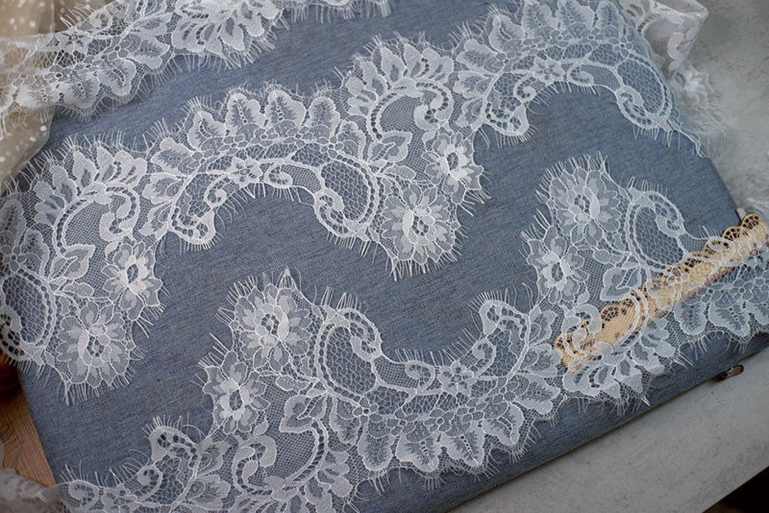 Soft Chantilly Flower Lace Trim, Scalloped Flower Lace Trim for ...
