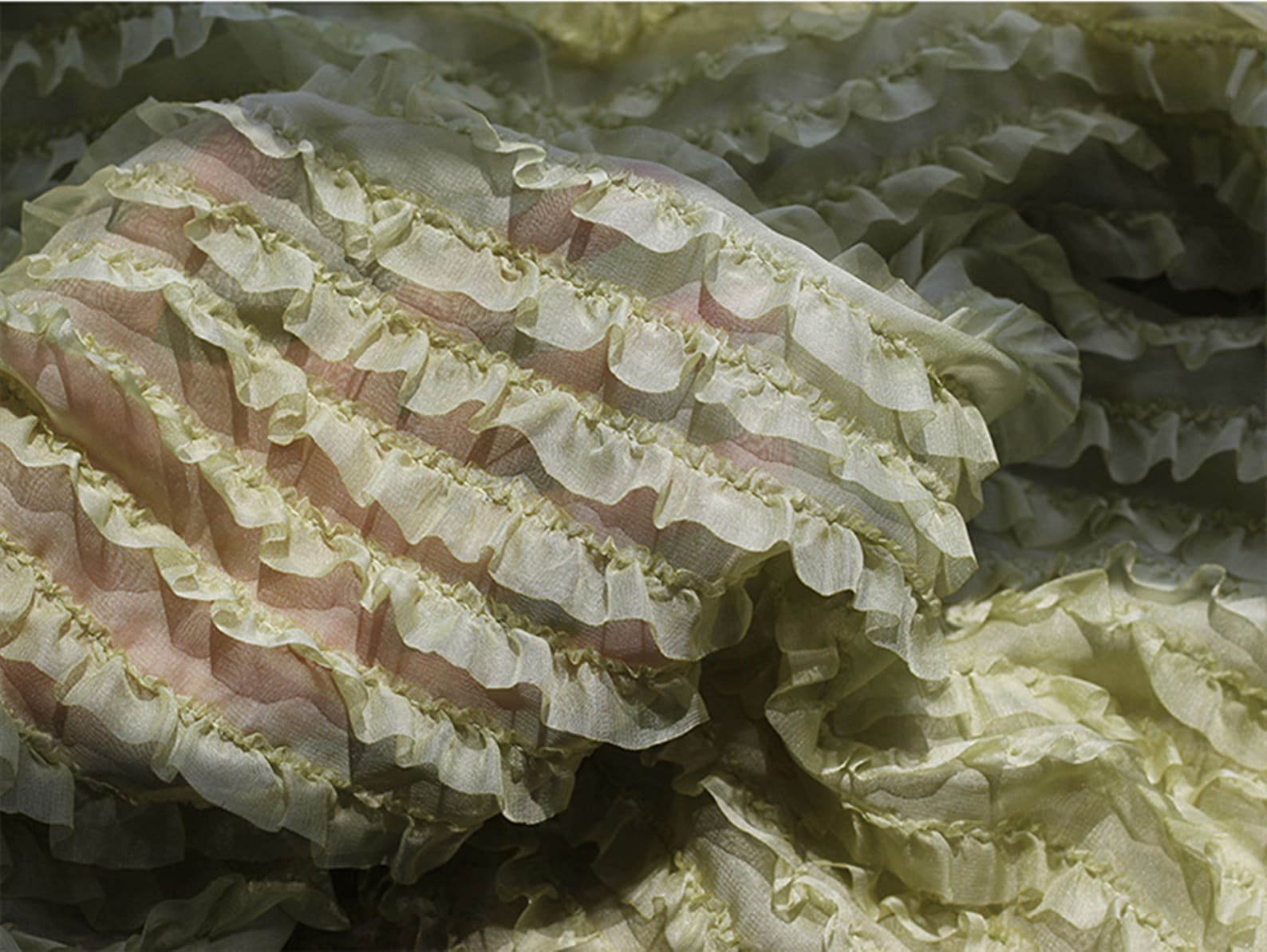 Ruffled Fabric Chiffon Ruffle Fabric Multi-layers Pleated | Etsy