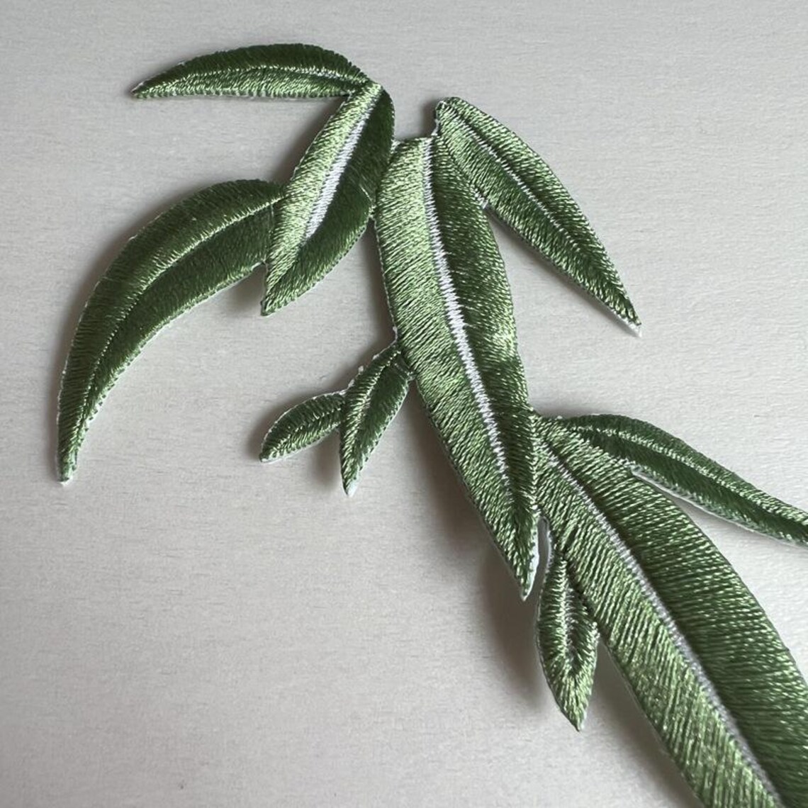 Unique Bamboo Leaves Applique, Iron-on Embroidery Leaf Patch for Prom ...