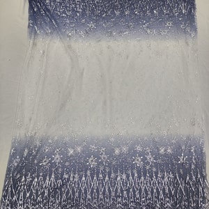 Frozen Print Snowflake Tulle Lace Fabric, Silver Snowflake Lace Fabric ...