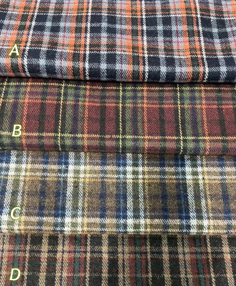 Simple Vintage Style Plaid Fabric, Fabric for Coats, Skirts, Shirts ...