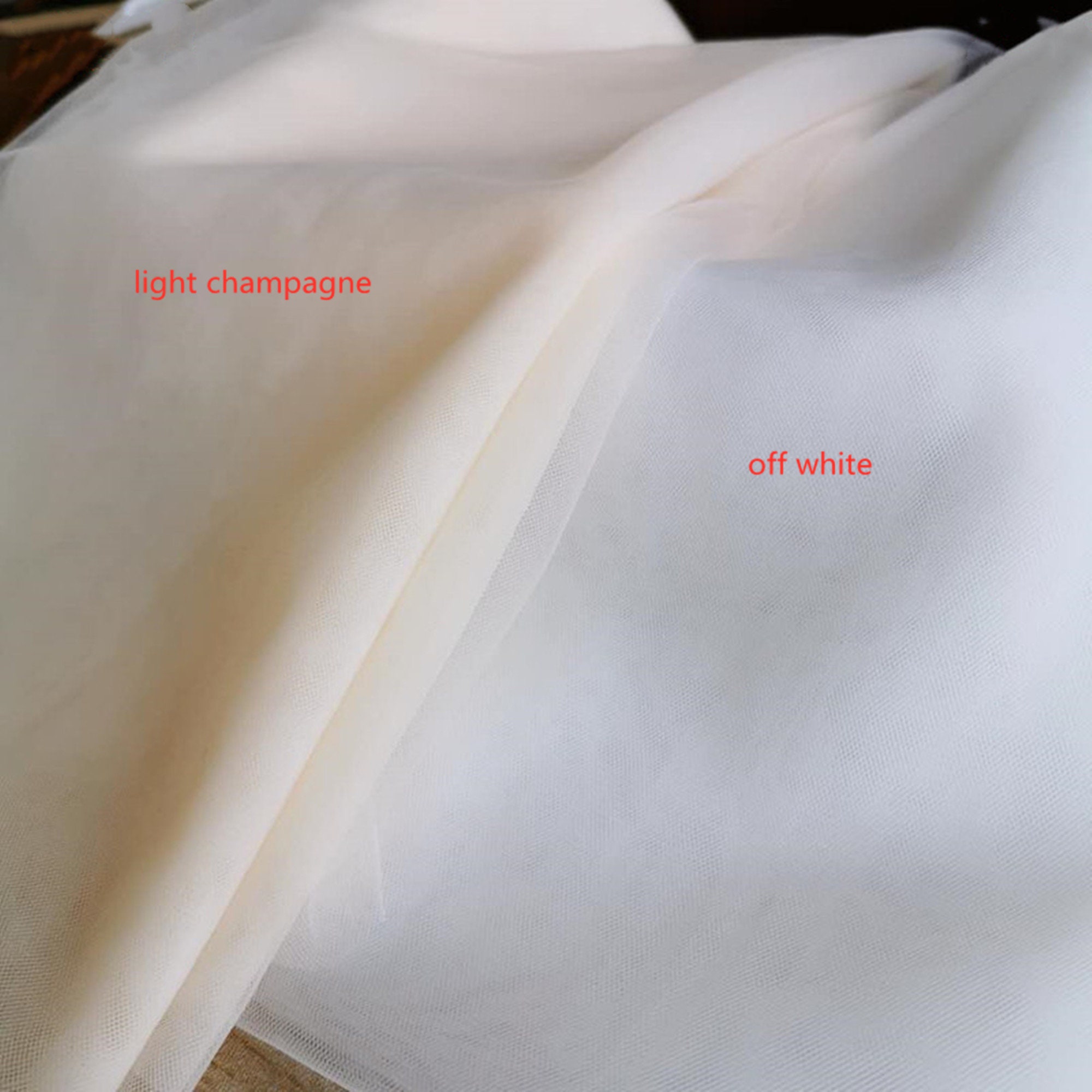 Light Champagne Tulle Fabric 3 Meters Wide Tulle Fabric Soft - Etsy
