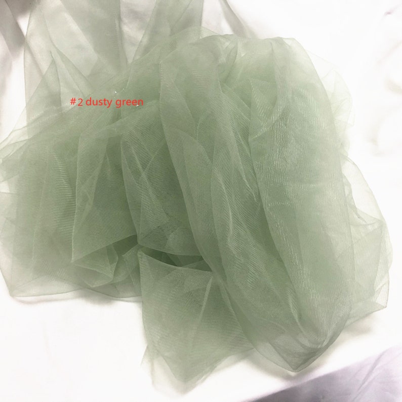 Green Tulle Fabric, 59" Wide Soft Tulle Lace Fabric for Skirts, Tutu ...