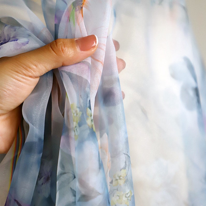 Gorgeous Floral Print Organza Fabric Translucent Organza Lace - Etsy