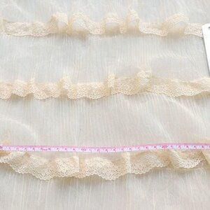 Beige /black Ruffle Fabric, Ruffled Tulle Fabric, Pleated Tulle Lace ...