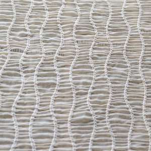 Pleated Chiffon Fabric, Wave Motif Chiffon Lace Fabric, Ruffle Elastic ...