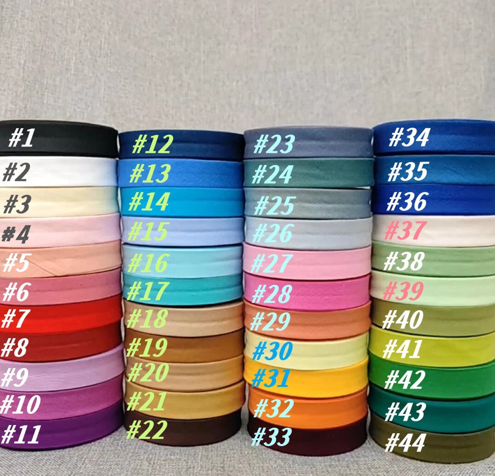 0.59"/1.5 Cm Wide Folded Bias Binding, Cotton Bias Tape Overlock Strip ...