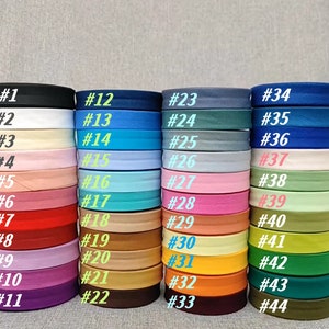 0.59"/1.5 Cm Wide Folded Bias Binding, Cotton Bias Tape Overlock Strip ...