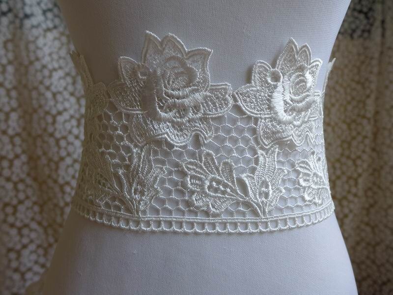 1 Yard Venice Roses Floral Lace Trim in Ivory for Bridal - Etsy