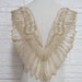Rose Gold Wing Applique, Angel Wing Embroidery Organza Applique, Pair ...
