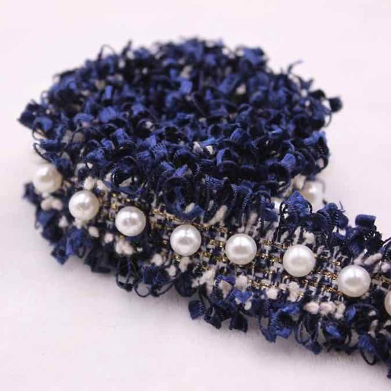 Colorful Beaded Lace Trim Beaded Ribbon Pearls Ribbon - Etsy