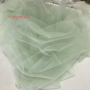 Green Tulle Fabric, 59" Wide Soft Tulle Lace Fabric for Skirts, Tutu ...