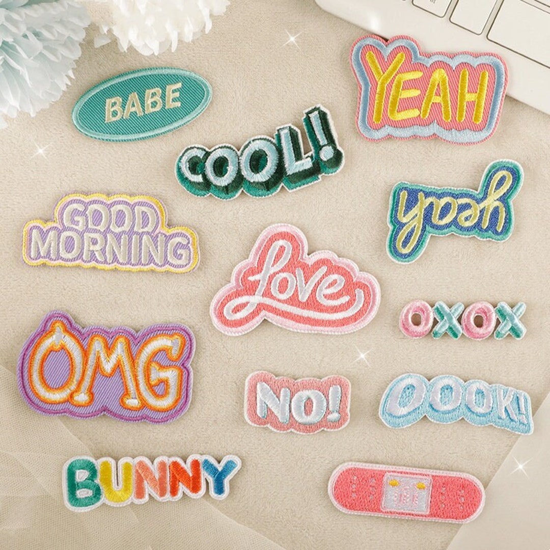 Cool Letter Patch, Embroidery Iron-on Applique Patch for Bags, Dress ...