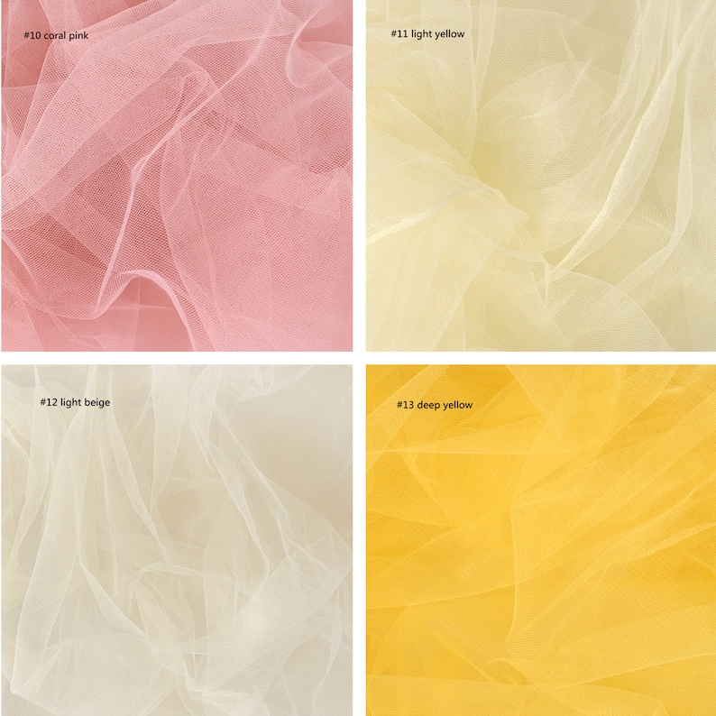 Soft Tulle Fabric 63" Wide Netting Tulle Fabric for Veils, Doll Dress ...