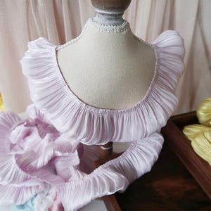 13 Colors Cute Ruffled Trim, 2-layer Shimmering Pleated Trim for Doll ...
