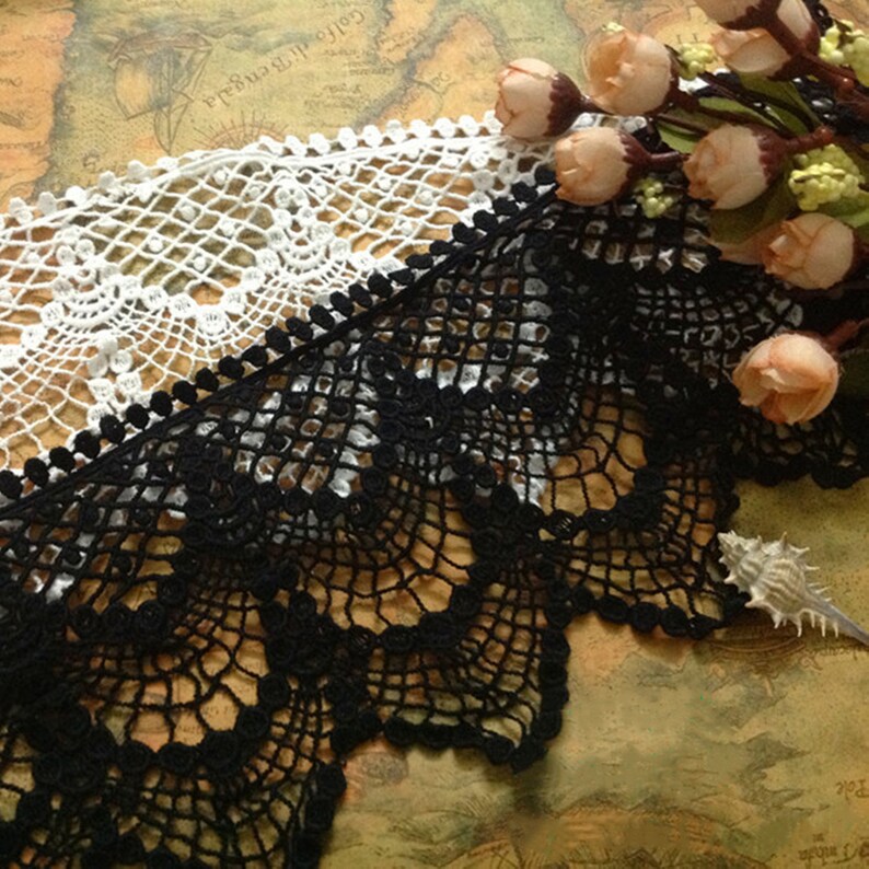 Cotton Lace Trim Scalloped Lace Trim Hollowed Out Cotton - Etsy