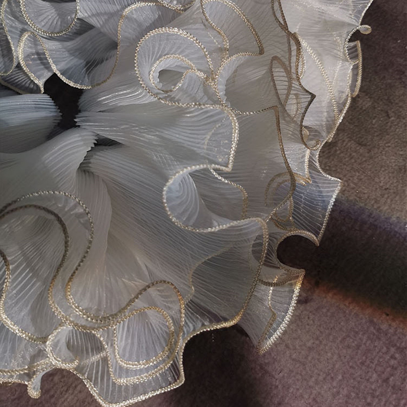 Single Layer Pleated Lace Trim off White Ruffle Lace Trim - Etsy