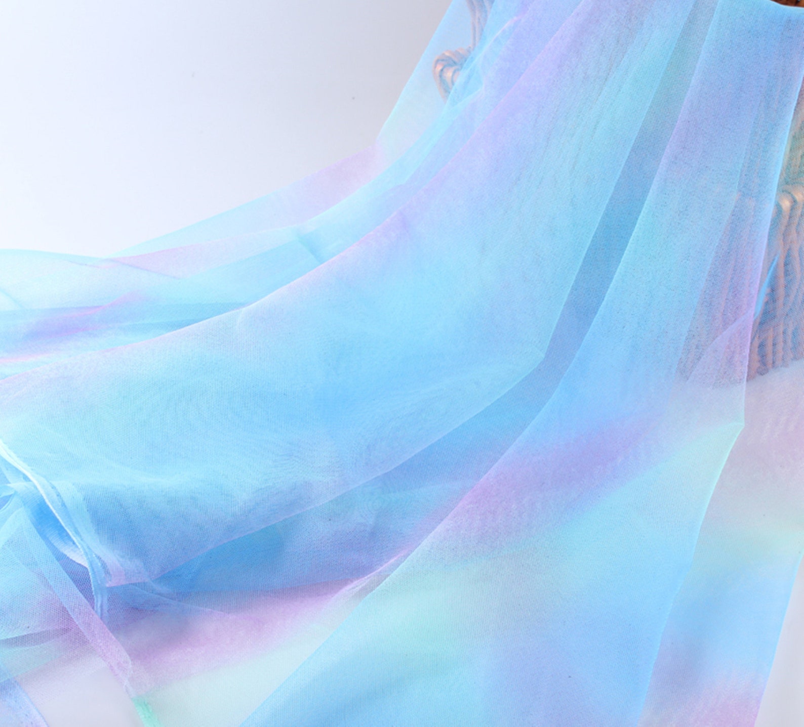 Ombre Tulle Fabric Dream Rainbow Tulle Fabric Gradient Tulle | Etsy