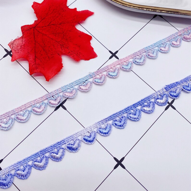 Heart Lace Trim, Colorful Lace Trim, Venice Heart Lace Trimming for ...
