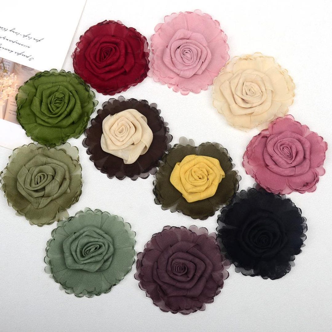 Vintage Style Floral Applique, Lace Rose Flower Applique for Headpiece ...