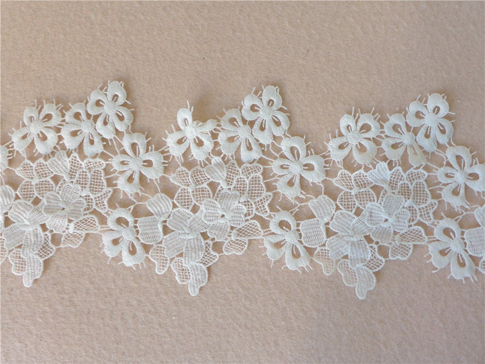 Venice/venise Lace Trim Embroidery Eyelet Lace Polyester | Etsy