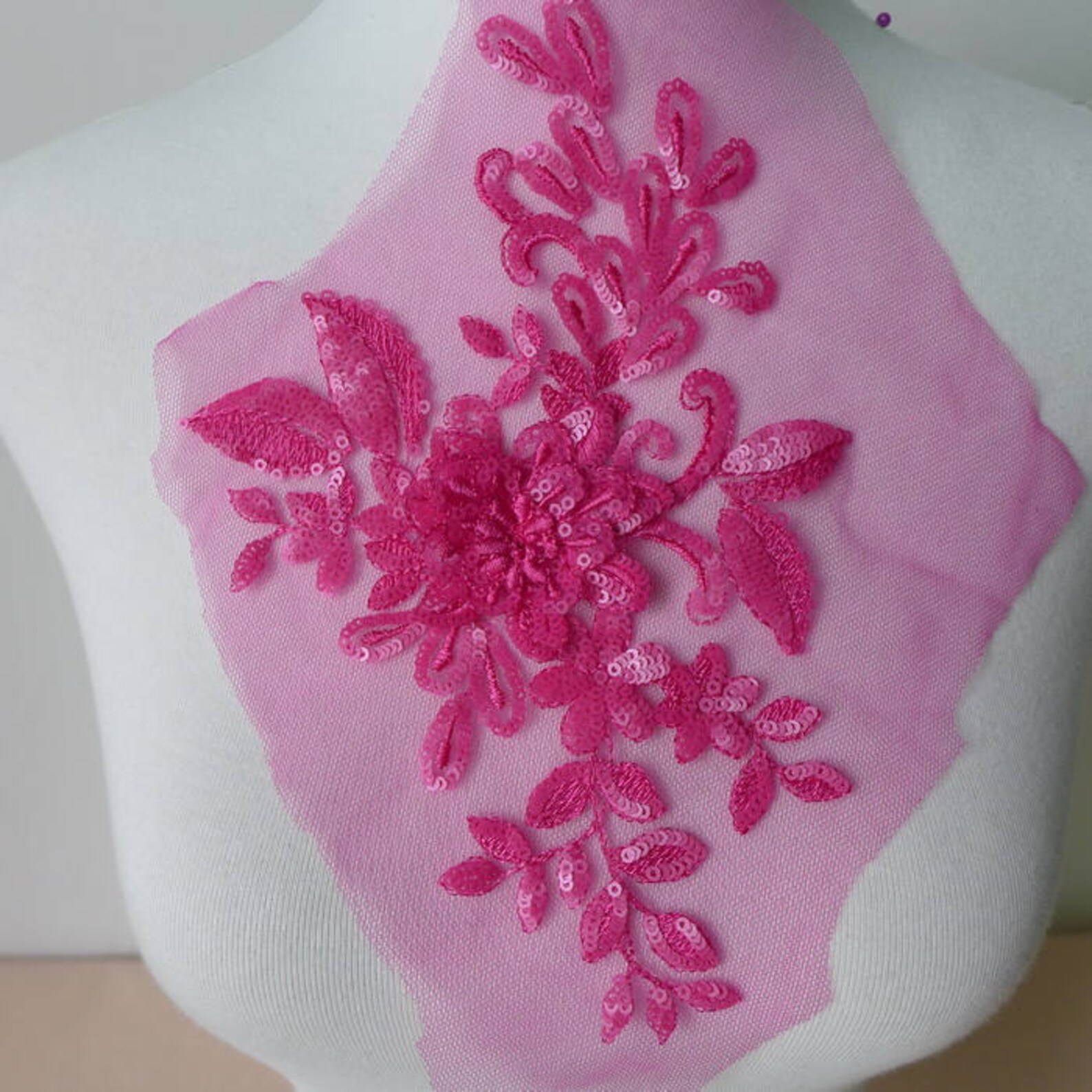 1522cm 12 Colors Optional Embroidery Mesh Lace Applique With | Etsy