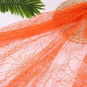 Black Spiderweb Embroidery Fabric, Halloween Spiderweb Fabric ...