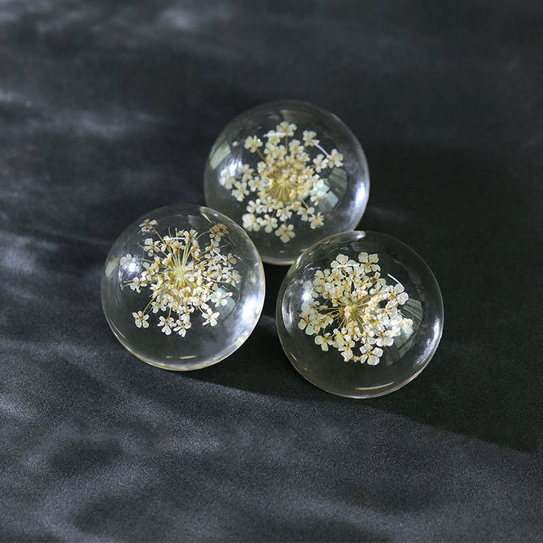2/3/5 PCS Floral Button, Round Button, Resin Button, Art Button, Floral ...
