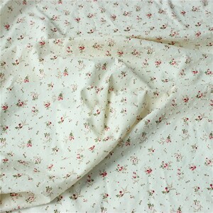 Exquisite Small Flowers Print Cotton Fabric With 3D Polka Dots, Cotton ...