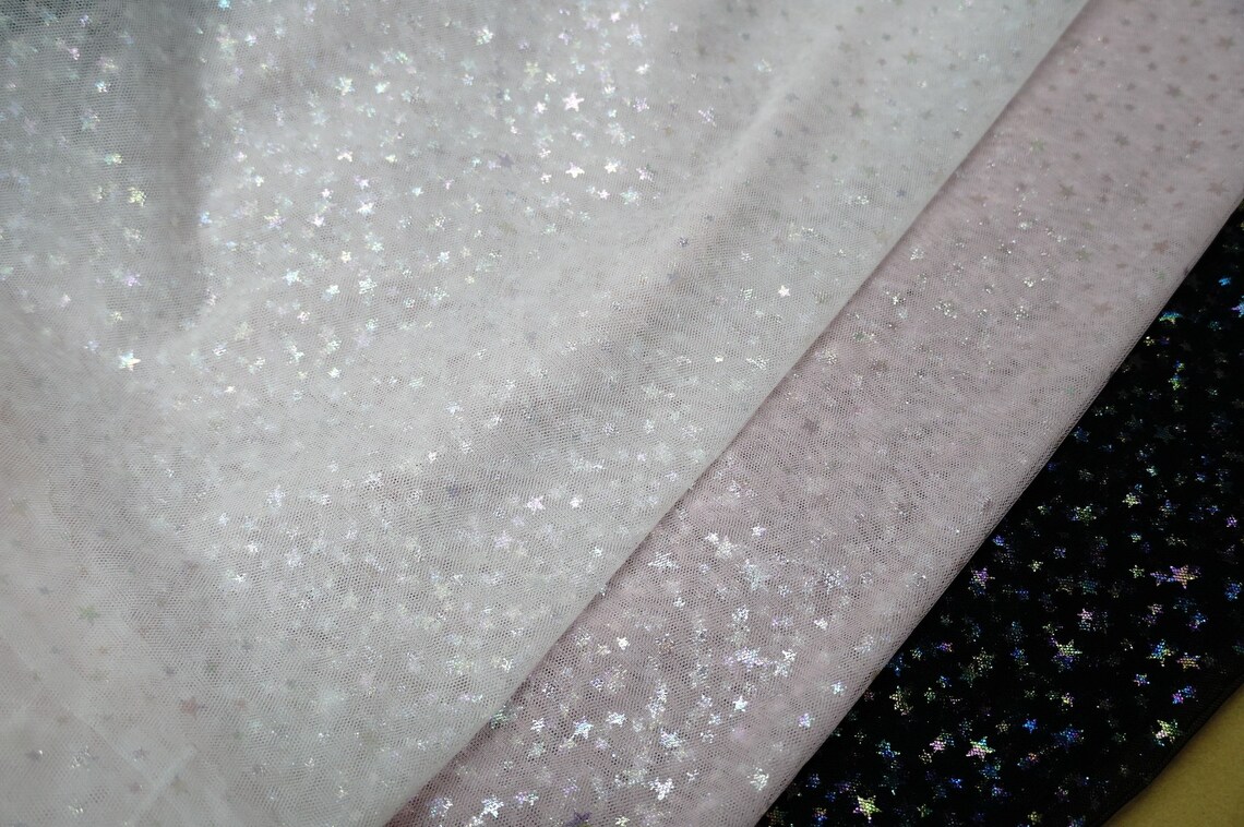 Small Star Lace Fabric Print Ombre Star Tulle Mesh Lace | Etsy