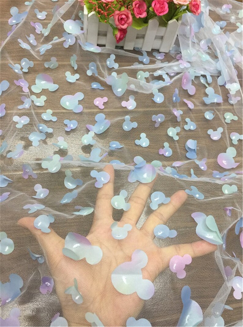 Lovely Mouse Lace Fabric 3d Mouse Embroidery Lace Fabric | Etsy