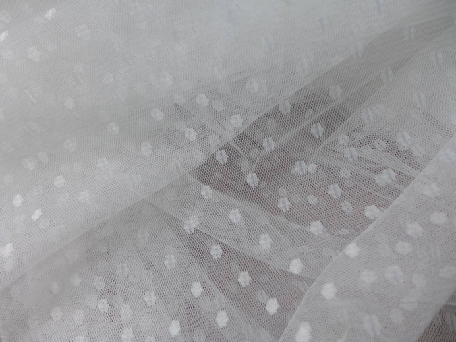 Dotted Fabric Polka Dot Print Tulle Mesh Lace Fabric Soft - Etsy