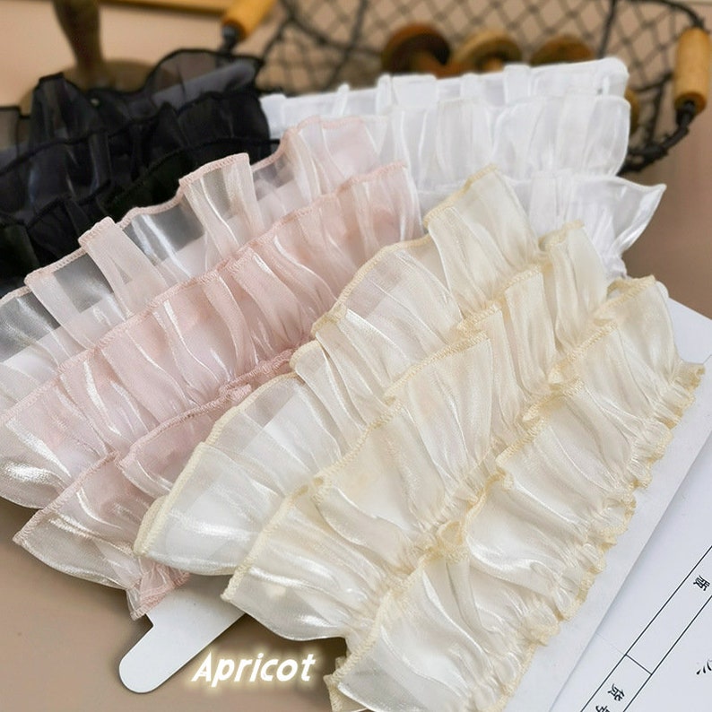 2" Wide Ruffle Trim, Shimmering Satin Ruffled Trim for Doll Dress, Gown ...