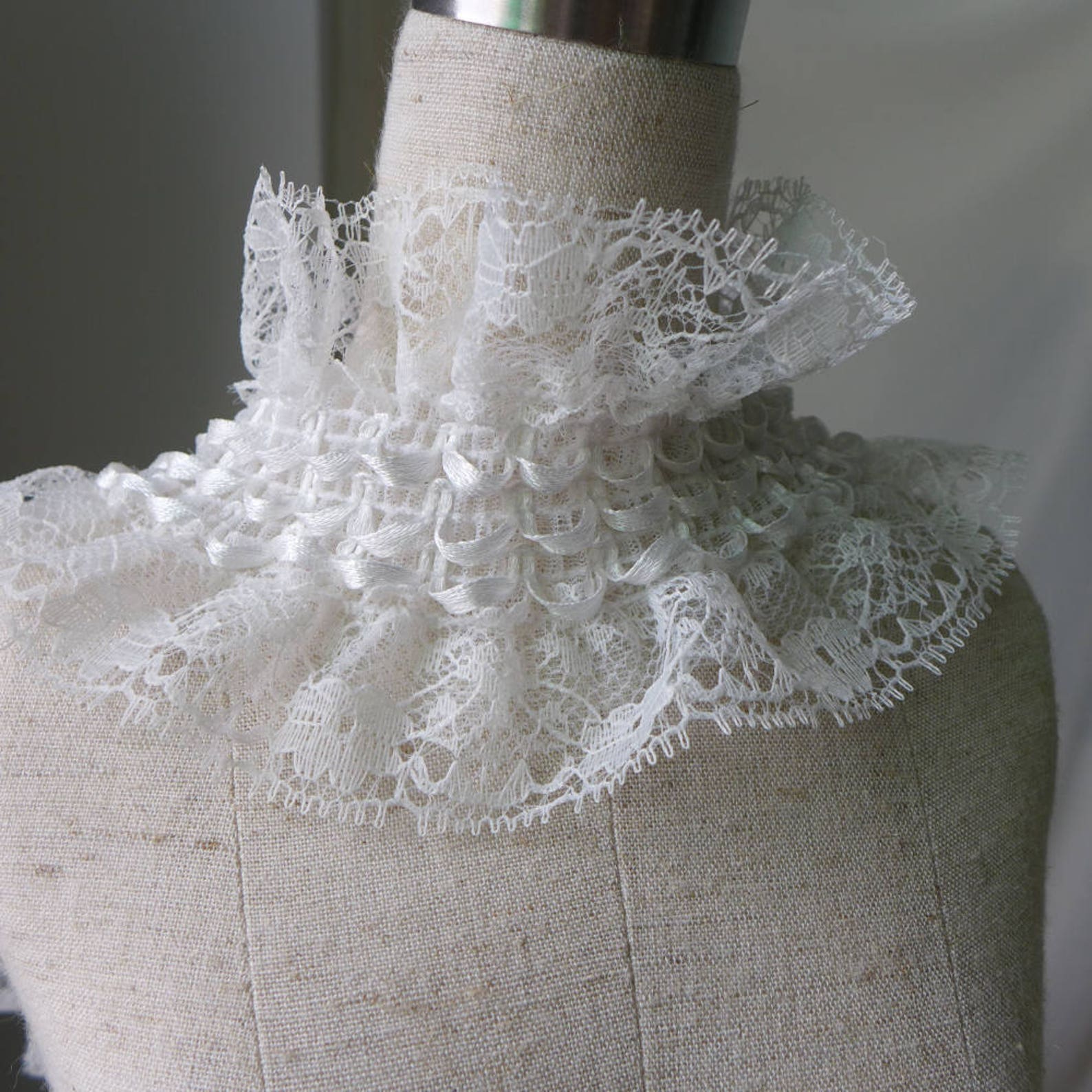 Off White/black Ruffles Lace Trim Chic Pleated Lace Trim | Etsy